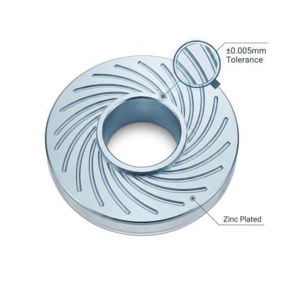 China Custom CNC Turning Carbon Steel Flange Bushing Zinc Plating Corrosion Protection Industrial Machinery for sale