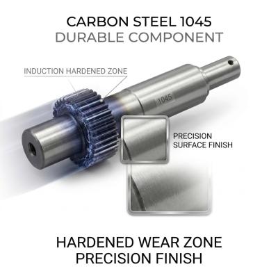 China CNC Turned Carbon Steel 1045 Gear Shaft Induction Hardening HRC 28-35 Heavy Equipment 1500mm for sale