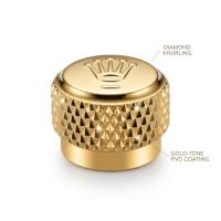 China Precision Swiss CNC Turned Brass Watch Crown Diamond Knurled Pattern Luxury Timepiece Gold PVD for sale