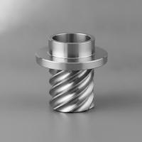 China Custom CNC Turning Stainless Steel Flanged Bushing with Helical Groove Multi Step Design for sale