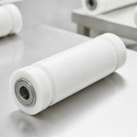 China CNC Machined Nylon PA6 Conveyor Roller Stainless Bearing Insert Material Handling Food Grade for sale