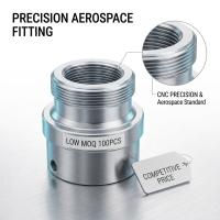 China AN MS Standard CNC Machined Aluminum Aerospace Fitting Connector Parts Assembly for sale