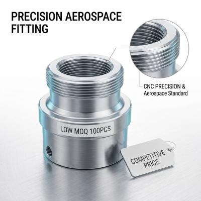 China AN MS Standard CNC Machined Aluminum Aerospace Fitting Connector Parts Assembly for sale