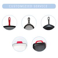 China OEM ODM Cast Iron Skillet Pan Pre Seasoned Frying Pan 26/30cm for sale