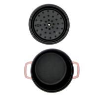 China Matt Blake Cast Iron Round Casserole 10*5cm Internal Black Enamel Coating for sale