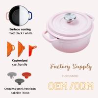 China Enameled Cast Iron Skillets 2 In 1 Double Dutch Oven Cookware Sets for sale