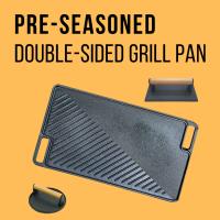 China 18 Inch Reversible Cast Iron Grill Griddle With Excellent Heat Retention for sale