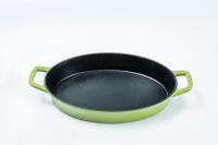 China OEM Cast Iron Oval Baking Dish Easy lifting for Induction Stove tops for sale