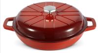 China Profession Enameled Cast Iron Casserole Cast Iron Shallow Dish With Lid for sale