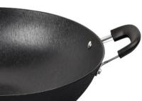 China 40/42cm Chinese Wok Pan Large Bottom For Easy Cooking BSCI/SGS for sale