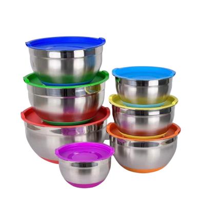 China Polished Stainless Steel Cookware Sets Rust Resistant Salad Bowl Stainless Steel for sale