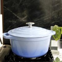 China Size 21/24/26/28.5cm Enamel Cast Iron Casserole For Catering for sale
