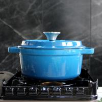 China Enamel coating Cast Iron Round Cocotte Set Mini Dutch Ovens With Lid for sale