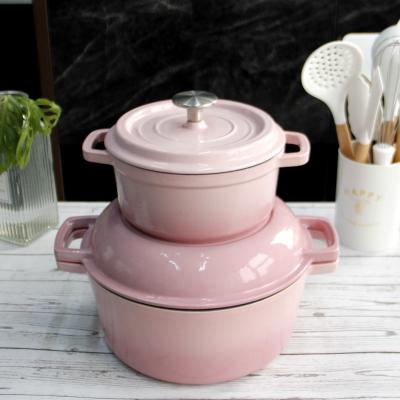 China OEM ODM Cast Iron Casserole Dutch Oven With Skillet Lid Height 11.5cm for sale