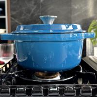China 2/2.5/2.8/3.8/4.8L Enameled Cast Iron Braiser For Daily Use for sale