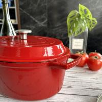 China Enamel Oval Cast Iron Casserole 4.5 Quart With Functionality And Style for sale