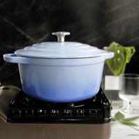 China Size 21/24/26/28.5cm Enamel Cast Iron Casserole For Catering for sale