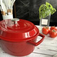 China Enamel Cast Iron Stew Pot 4.5L / 6.8L Muilt Use For Kitchenware for sale