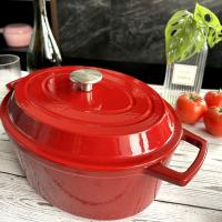 China Enamel Cast Iron Stew Pot 4.5L / 6.8L Muilt Use For Kitchenware for sale