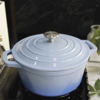 China Enamel coating Cast Iron Round Cocotte Set Mini Dutch Ovens With Lid for sale
