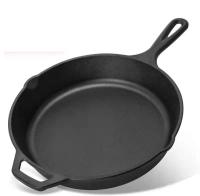 China 6/8/10 Inch Cast Iron Skillet Pan With Long Handle For Home And Outdoor for sale