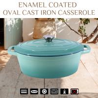 China Rust Proof Enamel Coating Cast Iron Braiser With Lid for sale