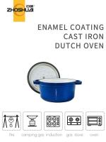 China Colorful Enameled Cast Iron Dutch Oven 18/20/22/24/26cm for sale