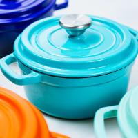China 20cm Cast Iron Dutch Oven Enamel Covered Round Dutch Oven  Classic Style for sale
