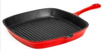 China Green Enameled Cast Iron Skillet Pan Non Stick Cast Iron Deep Fryer for sale