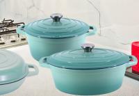 China Rust Proof Enamel Coating Cast Iron Braiser With Lid for sale