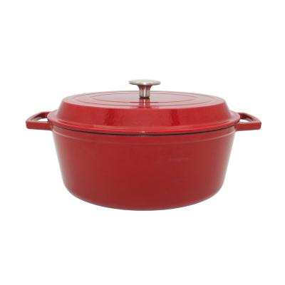 China Enamel Cast Iron Stew Pot 4.5L / 6.8L Muilt Use For Kitchenware for sale