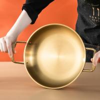 China Gloden 304 Stainless Steel Stock Pot Non Stick Surface For Easier Cleaning for sale
