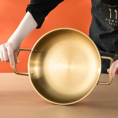 China Gloden 304 Stainless Steel Stock Pot Non Stick Surface For Easier Cleaning for sale