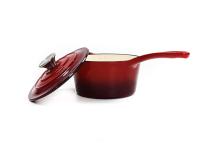 China Enameled Non Stick Enameled Cast Iron Saucepan 2.5 Quart 16cm for sale