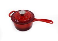 China Enameled Non Stick Enameled Cast Iron Saucepan 2.5 Quart 16cm for sale