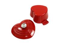 China Heart Shaped Metal Casserole Dish Enamel Coating With Two Side Handles for sale