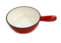 China 21cm Cast Iron Cheese Fondue Pot 12 Pounds Durable And Long Lasting for sale