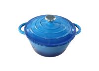 China Blue Enamel Casserole Dish With Lid For All Stove 3.8/5/5.3kg for sale