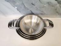 China Sliver Stainless Steel Cookware Sets Food Grade 304 Stainless Steel Pot for sale