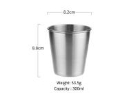 China Cuatom Silver 304 Stainless Steel Cups Sets Dishwasher Safe Scratch-Proof for sale
