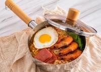 China 304 Small Stainless Steel Saucepan Heat Dissipation Flat Base for sale