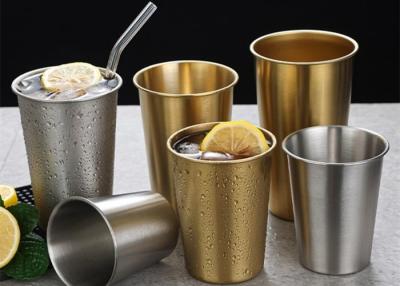 China Golden 304 Stainless Steel Cup 8.2/9.3cm SGS/ISO9005 Certification for sale