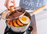 China 20/22cm Stainless Steel Cookware Sets 304 Stainless Steel Saucepan With Glass Lid for sale