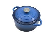China Blue Enamel Casserole Dish With Lid For All Stove 3.8/5/5.3kg for sale