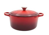 China Purple Enamel Coated Cast Iron Casserole With Lid No seasoning for sale