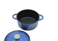 China Blue Enamel Casserole Dish With Lid For All Stove 3.8/5/5.3kg for sale