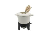 China OEM Cast Iron Fondue Non Stick Enamel Cheese Fondue Pots 1.5 Quart for sale