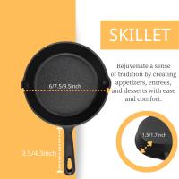 China Preseasoned Cast Iron Frying Pan With Long Handle For Stove Top for sale