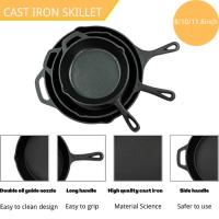 China Heavy Duty Durable 10 Inch Cast Iron Skillet With Helper Handle - for sale