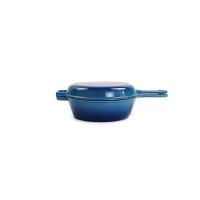 China BSCI SGS Enameled Cast Iron Cookware Pan Lid And Stew Pot 2 In 1 for sale